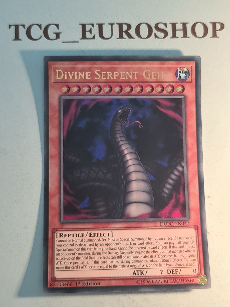 Yugioh Divine Serpent DUPO EN047 Divine Serpent Geh Ultra Rare 1st