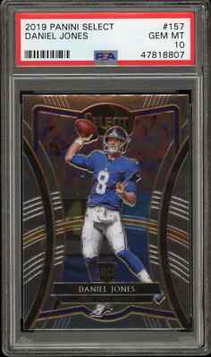 2019 Panini Select Premier #157 DANIEL JONES Rookie PSA 10 GEM MINT ...