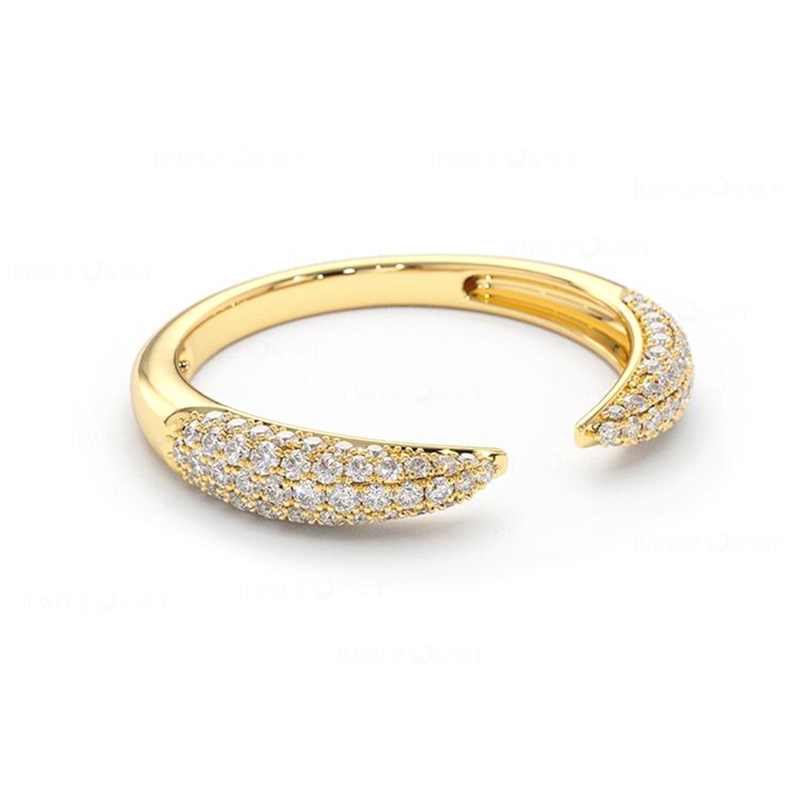 14K Gold Natural Diamond Claw Ring-Jewelzofny | eBay