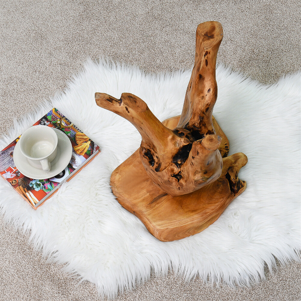 Cedar Roots Plant Stand Naturally Shaped Mushroom Stool Side Table 13.5 ...