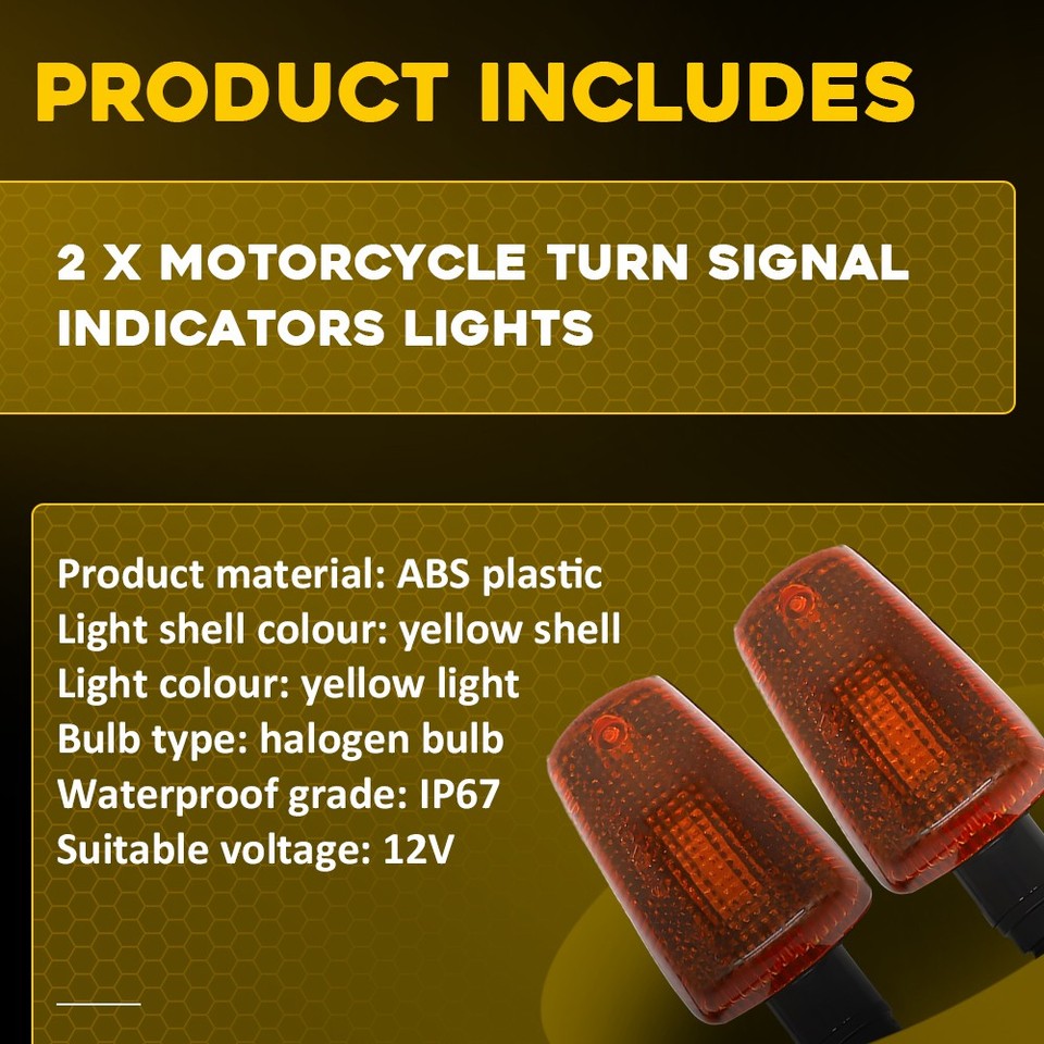 2X Turn Signal Blinker Light 3C5-83320-10-00 For Yamaha XT225 XT250 ...