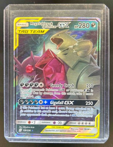2019 Pokemon SM Unified Minds Mega Sableye Tyranitar Tag Team Holo #126 ...