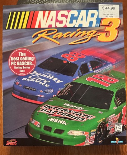 Vintage NASCAR Racing 3 PC Game Big Box - COMPLETE CIB 1999 Racing ...