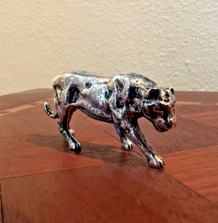 3oz Solid Sterling Silver Lioness Figure Statue | eBay