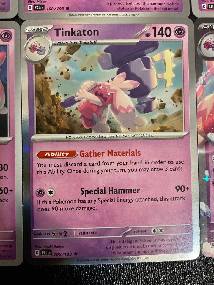 10 Tinkatink Tinkatuff Tinkaton pokemon Mixed lot cute Pink Hammer ...