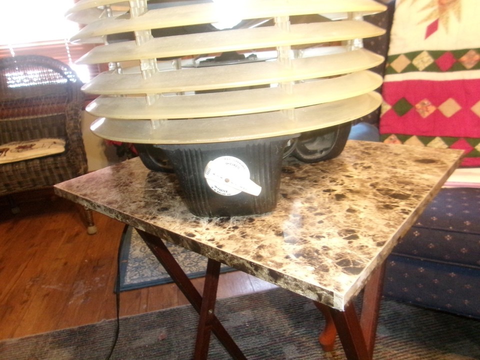 Vintage WWW Welch Air Flight Bakelite Hassock Ottoman Floor Fan Tested ...