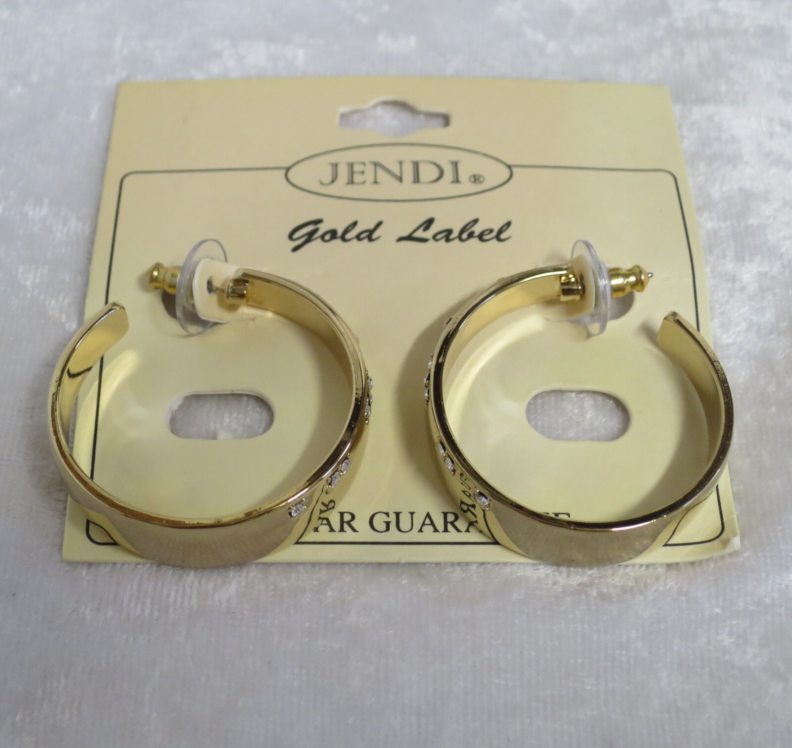 Jendi Large diamonte Hoop earrings- goldplated (J37) | eBay Australia