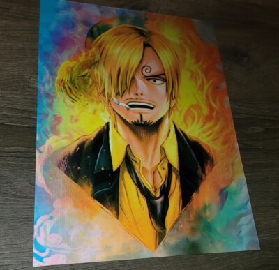 One Piece 3D Holographic Lenticular Anime Poster, Triple Transition ...