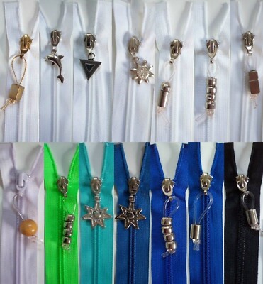 Dulon 28" Separating Coil Zippers w Fancy Pulls Made in USA Jackets ...