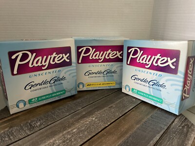Lot Of (3) Vintage Playtex Gentle Glide Tampons Super Plus Regular | eBay