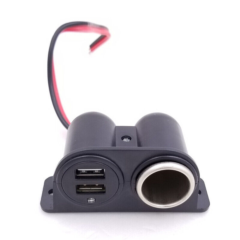 Dual USB Car Cigarette Lighter Socket Splitter Charger Power Adapter ...