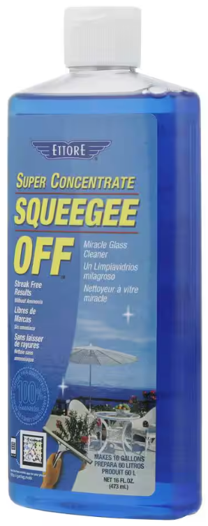 Ettore Squeegee Off Miracle Glass Cleaner Super Concentrate Makes 16 ...