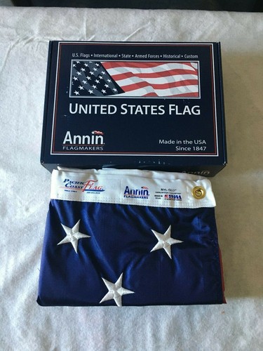 Annin American Flag 5x8 2270 Solar Max Nyl-Glo Made in the USA | eBay