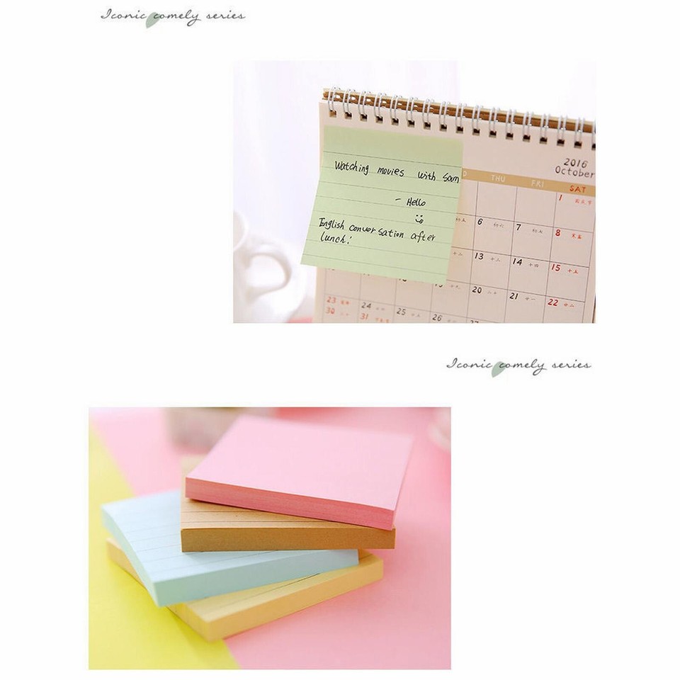 Lined Sticky Notes 6 Pads 3x3 Inches Aesthetic Pads With Lines Neutral ...