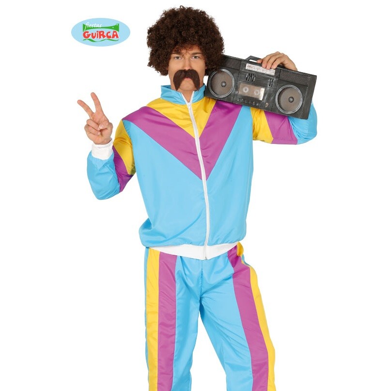 Mens 1980s Scouser Shell Suit Fancy Dress Costume Stag Party 80s Shell ...