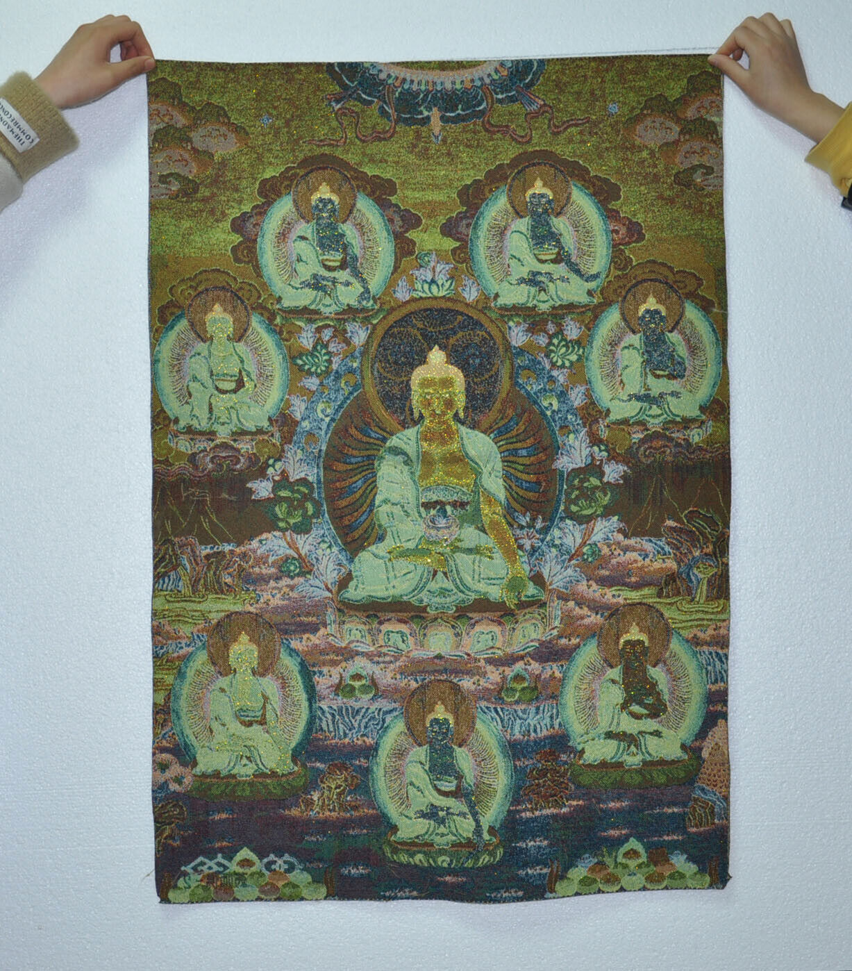 Tibet Buddhism cloth Tara Amitayus longevity God Buddha Statue Tangka ...