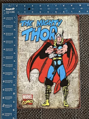 The Mighty Thor Retro TIN SIGN Vintage Marvel Comics Wall Poster Decor ...