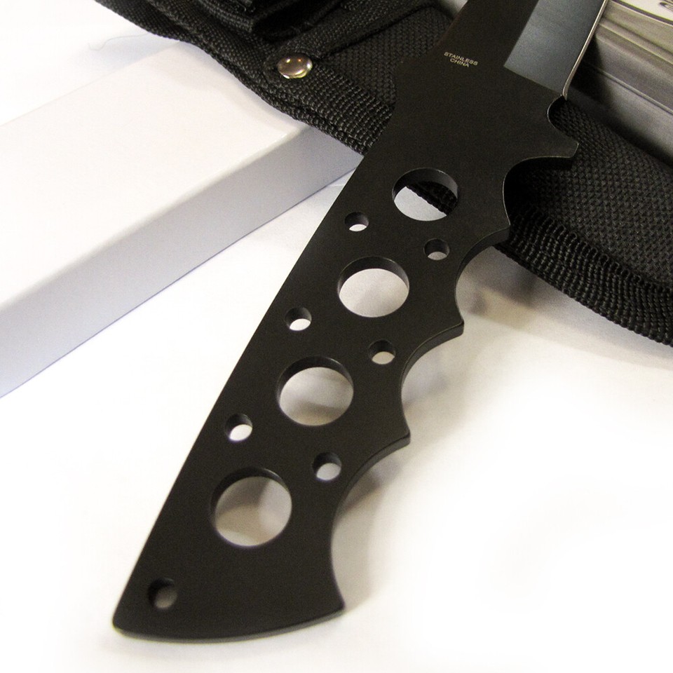 Rite Edge Midnight OPS Combat Hunting Knife w/ Sheath 8 3/4" Ov ...