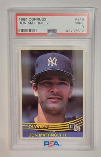 1984 Donruss #248 Don Mattingly Rookie Card PSA 9 MINT New York Yankees ...