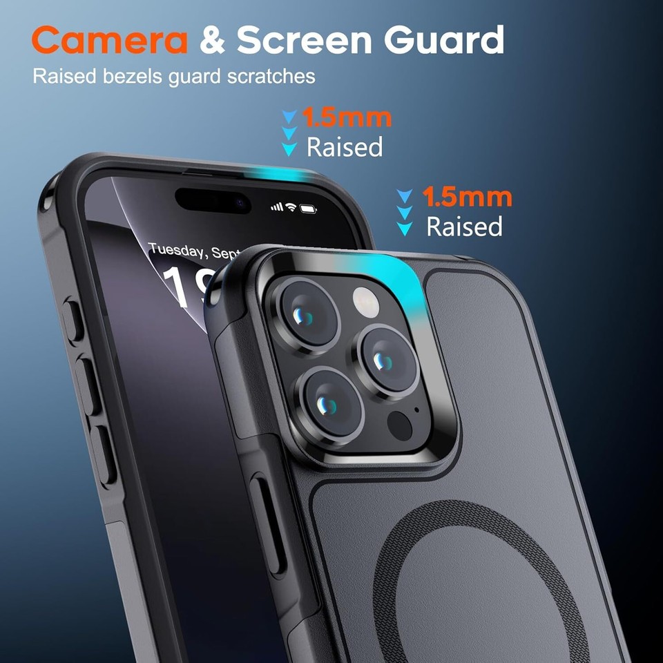 MagSafe Case for iPhone 17 16 15 14 13 Pro Max Plus Shockproof Heavy ...