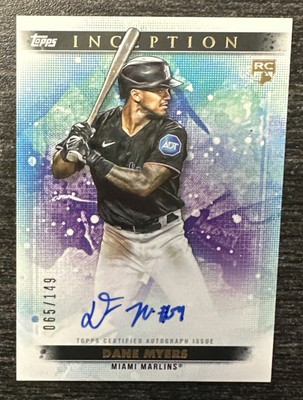 DANE MYERS 2024 Topps Inception Rookie On Card AUTO 65/149 SP - Marlins ...
