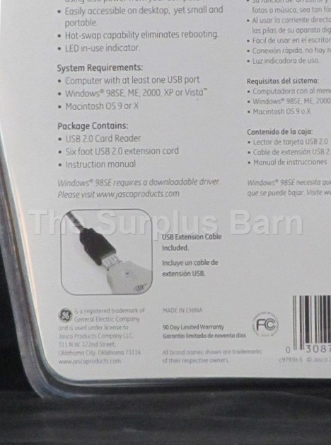 GE Ho97930 High Speed USB 2.0 Compact Flash and IBM Microdrive Card ...