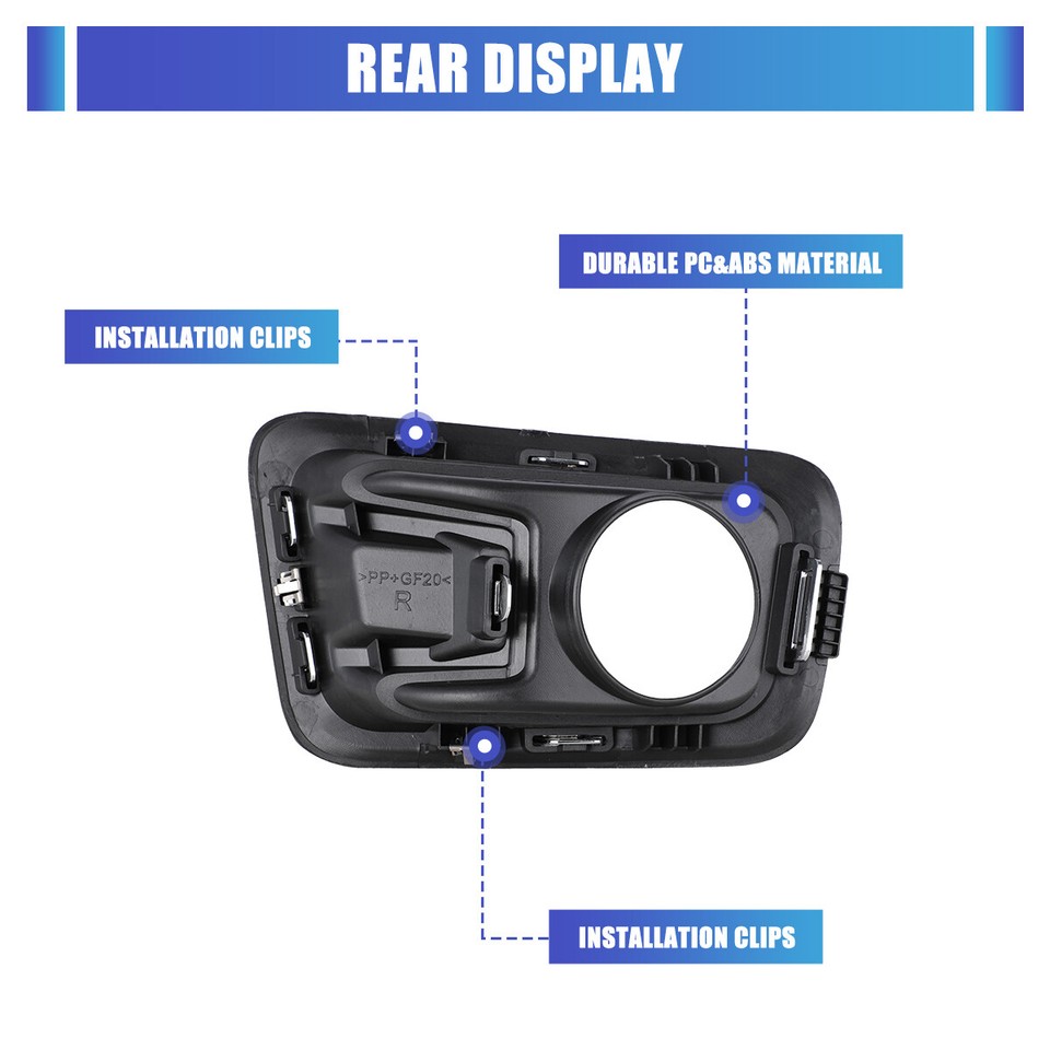 For 2016-2019 Nissan Titan Fog Lights Bumper Driving Lamps Bezel Trim ...