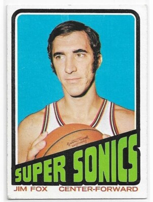 JIM FOX 1972-73 Topps Basketball card #34 Seattle SuperSonics EX/EX+ | eBay
