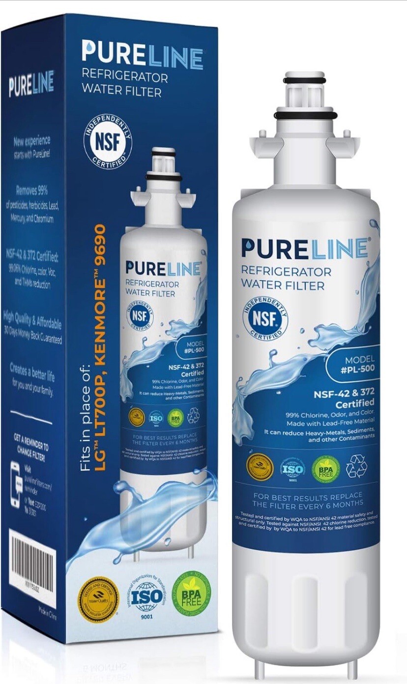 Pureline Refrigerator Water Filter PL-500 Lot Of 2 Sealed Filters | eBay