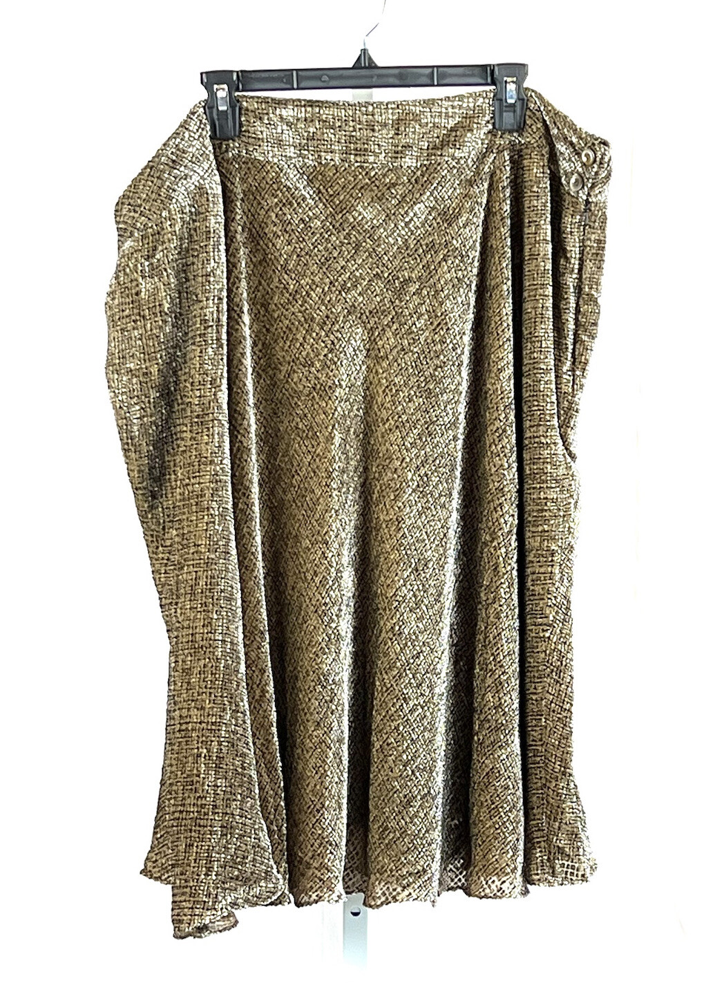 Jones New York brown check velour swing skirt 24W 776 | eBay