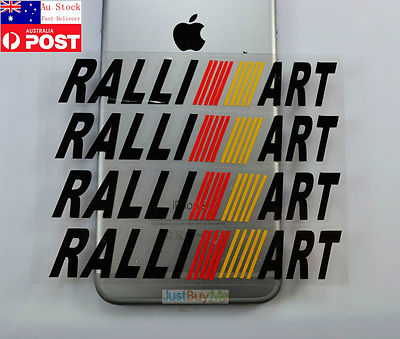 Ralliart Black Vinyl Car Truck Door Handle Protector Sticker Decal ...