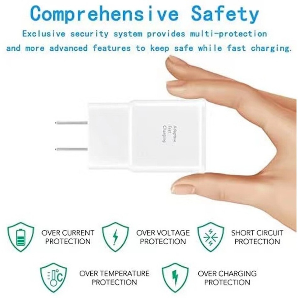 5X For Samsung Galaxy S10 Note10 S8 S9 Plus S22 Fast Wall Charger US ...