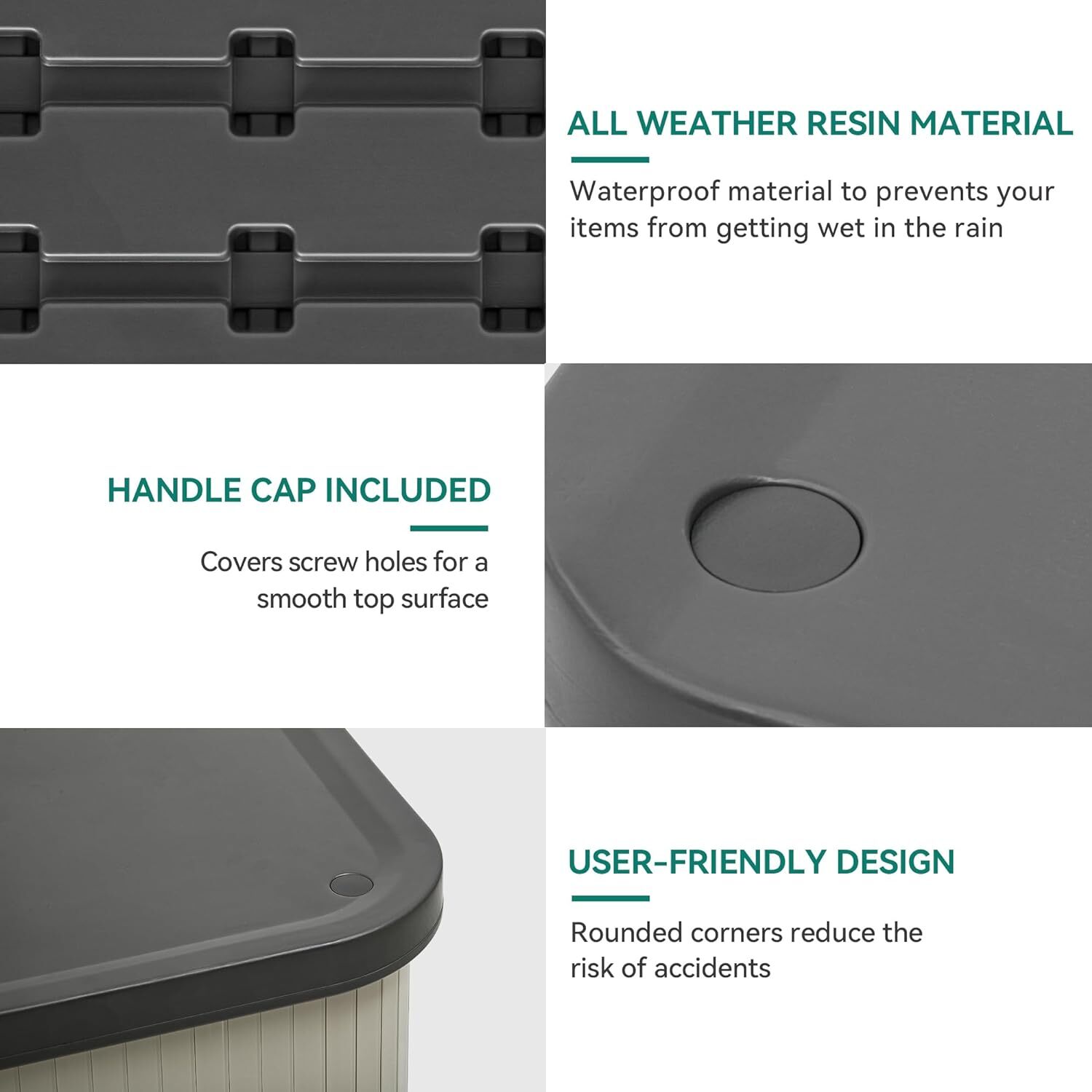 Medium Double-Wall Resin Outdoor Storage Cabinet 73 Gallon Light Gray ...