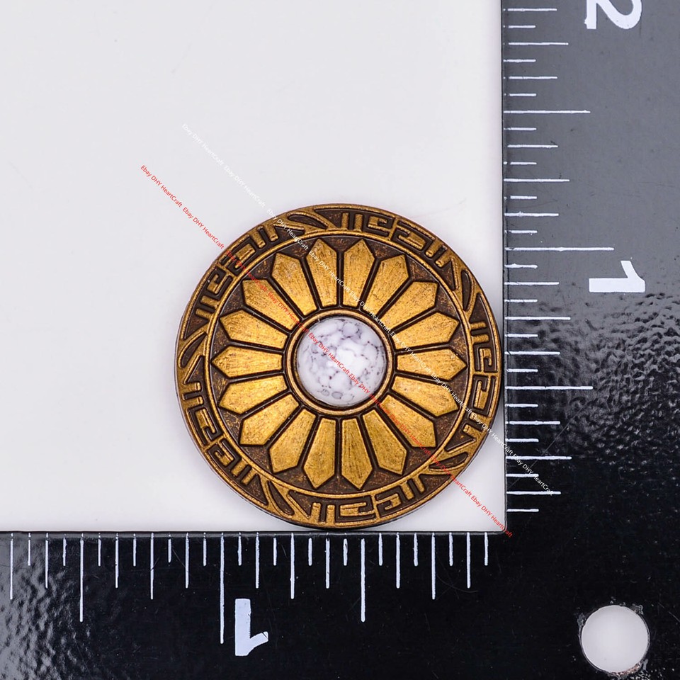 10X Brass Sun Flower Leathercraft Turquoise Concho Snap Button ...