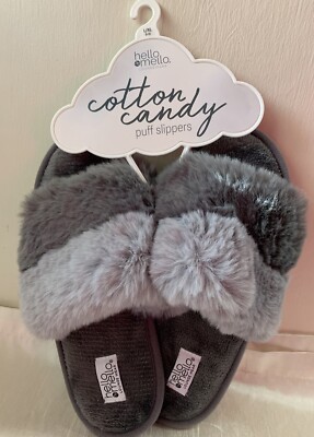 Slippers Women Cotton Candy Puff Slippers Size L/XL | eBay
