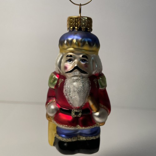 Unique Treasure Nutcracker Ornament Hand Blown Glass 3.25 Inches Tall ...