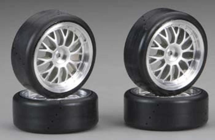 Traxxas 4873 Protrax 12mm Slick Mounted Tires/wheels (4) 1/10 Car NTC3 ...