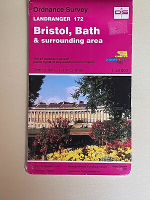 OS, Ordnance Survey Landranger map 172, Bristol & Bath | eBay UK