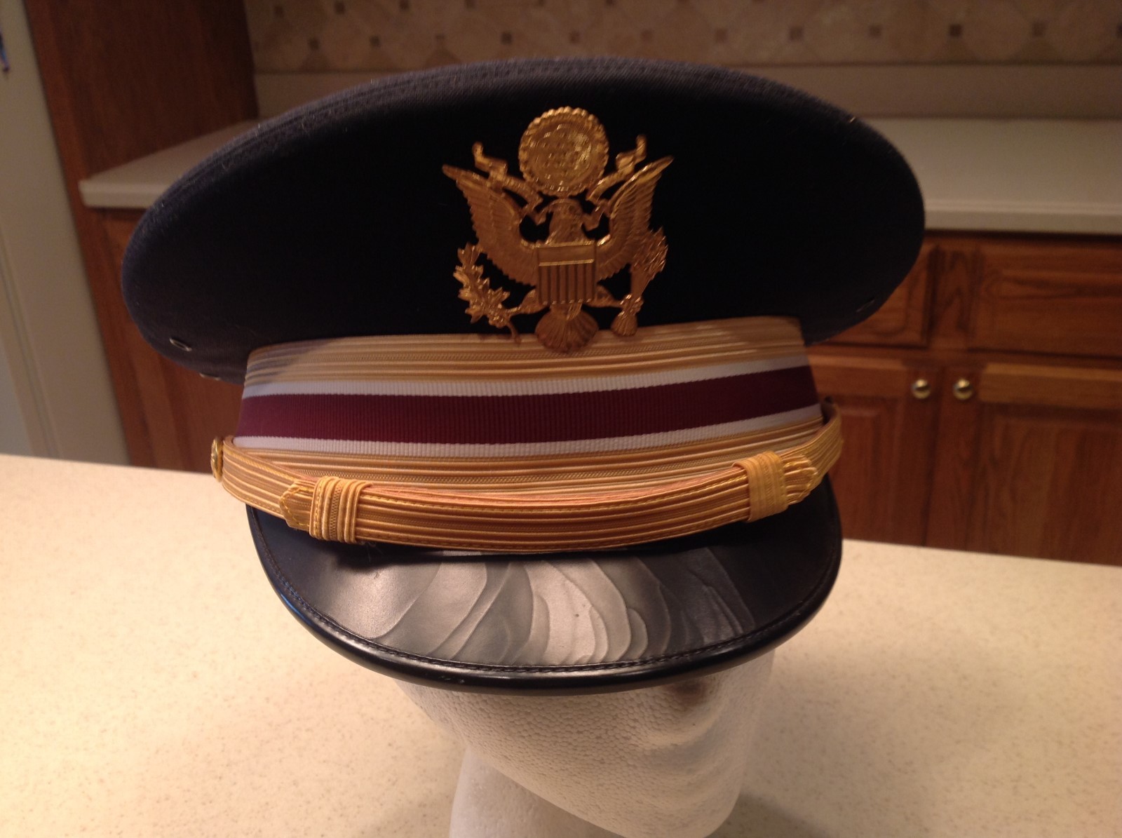 United States Military Hat Cap Army Officer Worn Visor Flight Ace Size ...