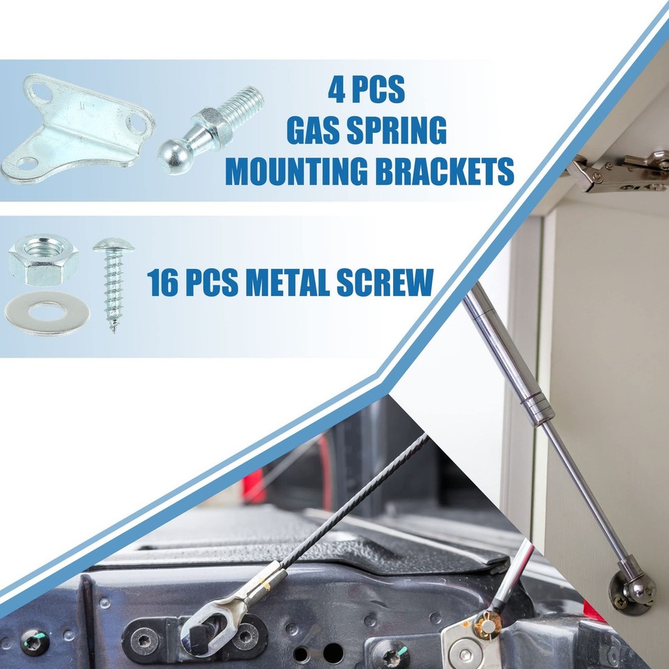 Car Gas Spring Mounting Bracket 10mm Ball Stud Bracket with 8 Screws ...
