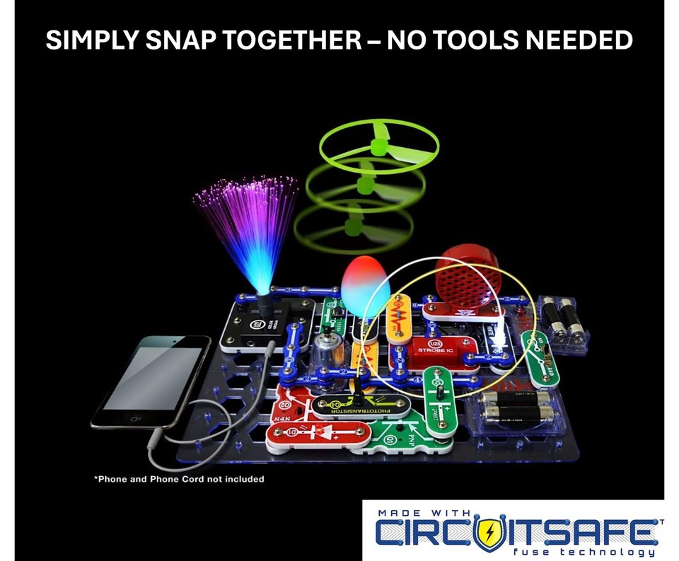 Snap Circuits Light Electronics Exploration Kit | Over 175 Exciting ...