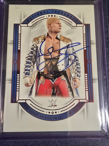 2024 Panini National Treasures Cody Rhodes Ruby 21/75 IP On-Card ...