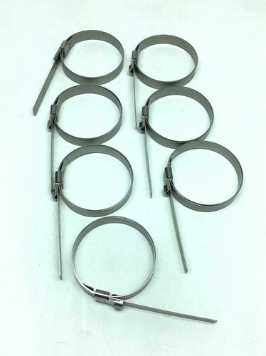 LOT OF 7 NEW BAND-IT 201-SS STAINLESS STEEL ULTRA-LOCK CLAMPS 1/2"x.030 ...