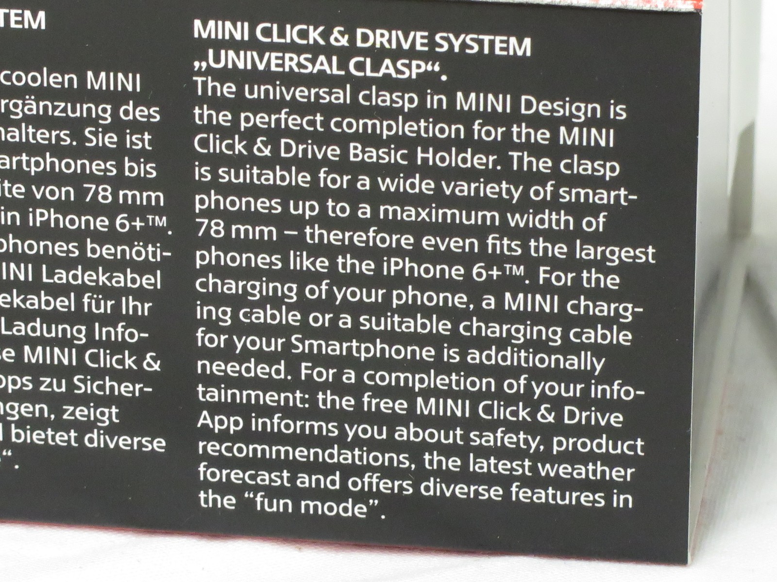 OEM Mini Cooper Universal Smartphone Holder for Click-N-Drive System ...