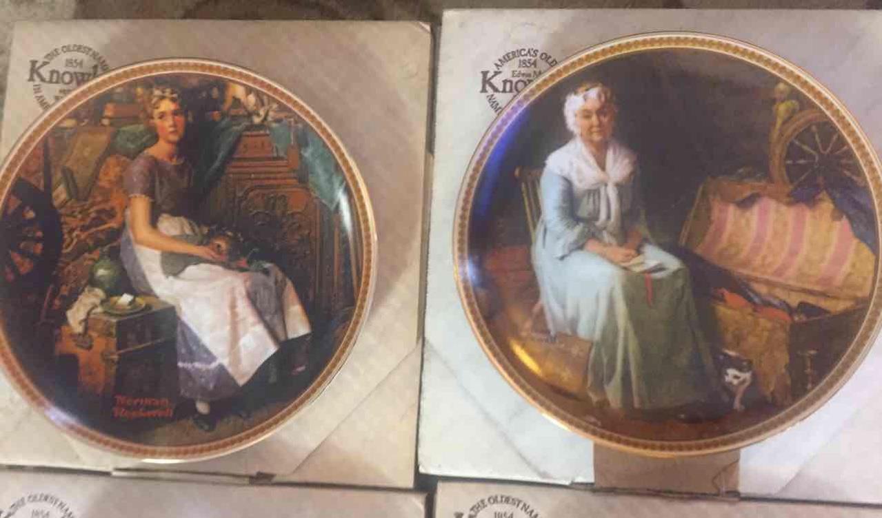 Norman Rockwell's Rediscovered Women Complete Collectors Plates 12 Orig ...