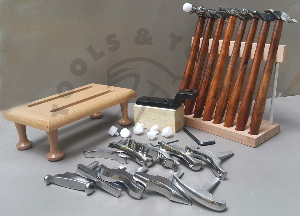 8 TEXTURING HAMMERS 10 MINIATURE STAKES DESIGNING FORMING JEWELRY METAL ...