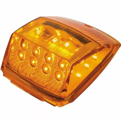 17 Diode Amber LED Square Cab Light W/ Amber Lens & Reflector - DOT | eBay