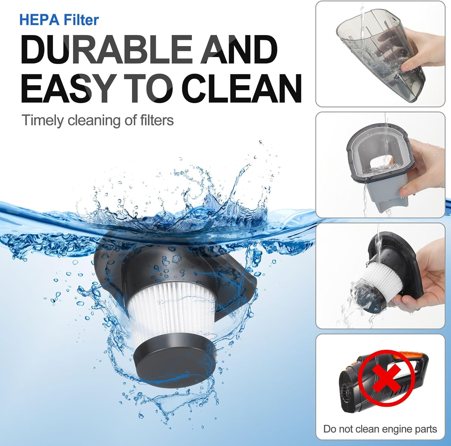 Handheld Vacuum Cordless,Powerful Suction 30Mins Long Runtime, Dust ...