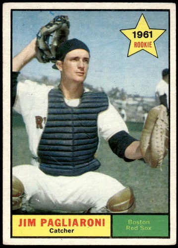 1961 TOPPS JIM PAGLIARONI 519 VG-EX ROOKIE STAR RC BASEBALL BOSTON RED ...