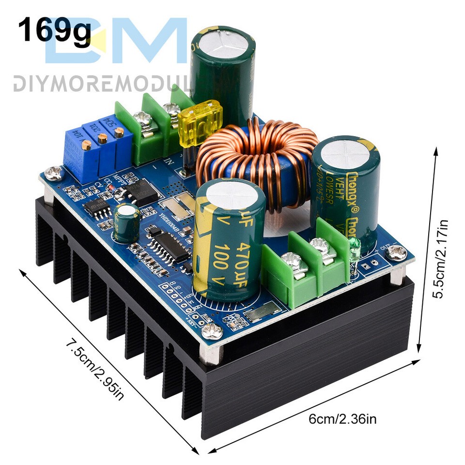 600W DC-DC Solar MPPT Boost Module Constant Voltage Constant Current ...